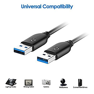 Rankie USB 3.0 Cable, Type A to Type A, 1-Pack 6 Feet