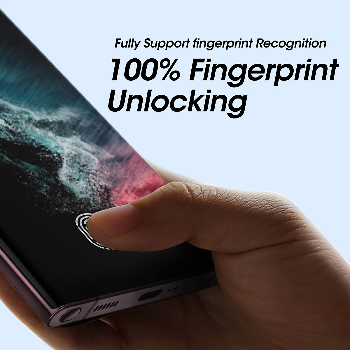 Ni-SHEN 3 Pack【Auto Alignment】 3D Curved for S22 Ultra Screen Protector Samsung Galaxy 5g,Samsung Galaxy S22 Ultra Tempered Glass，Fully Compatible with UltraSonic Fingerprint Scanner and S Pen