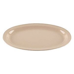 G.E.T. OP-612-S Melamine Oval Serving Platter, 11.75" x 8.25", Sandstone (Set of 12)