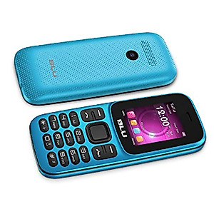BLU Z5 Z210 1.8" 2G Cell Phone 32MB VGA GSM Unlocked Dual SIM (Cyan)