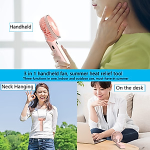 HlpiAMok Aeiniweraabbcc ERXUNG Portable Mini Handheld Fan with 5200mAh Batteray 6 Speed Ajustable Hand Fan, USB Rechargeable Portable Personal Fan, Foldable Small Desk Fan Pefect for Summer Outdoor