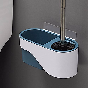 Mounted Wall Hygienic Toilet Bowl Brushes,Toilet Cleaner Brush Kit,with Quick Drying Holder Set for Bathroom,Easy to Clean-C