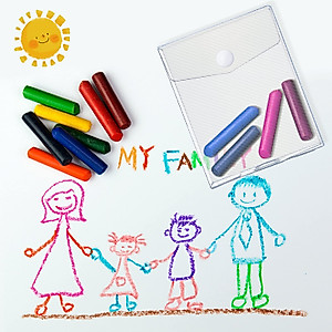 Pajean 10 Pieces Crayon Storage Containers Back to School Clear Plastic Crayon Case Crayon Organizer Boxes for Kids, Cards Small School Supplies Organizers Boxes