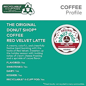 The Original Donut Shop One-Step Red Velvet Latte, Keurig Single Serve K-Cup Pods, 20 Count