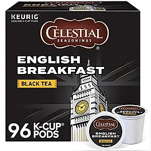 Celestial Seasonings English Breakfast Black Tea, Single-Serve Keurig K-Cup Pods, 96 Count