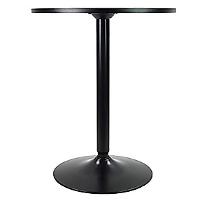 KKTONER Round Bar Table 23.6-Inch Top for Cocktail Bar Pub Dining Bistro (28.7H, Black)
