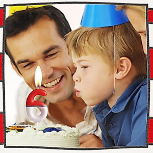 Zi Lan Cartoon Red White Birthday Cake Candle Anime Cartoon Number 7 Birthday Candles 7th Birthday Cake Topper for Cartoon Theme Party Anime Decorations Supplies Favors Gifts