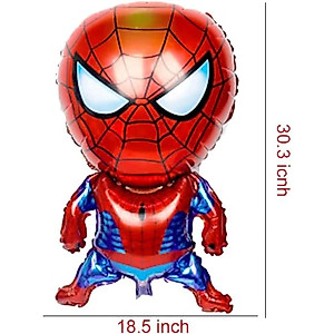 5pcs Superhero Balloons Birthday Party Decorations Supplies For Your Kids Theme Party, Baby Shower Birthday Pasrty