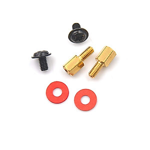 Screw 10Pcs 6.5mm 6-32-M3 Riser+Silver Screws + Red Washers Computer Golden Motherboard