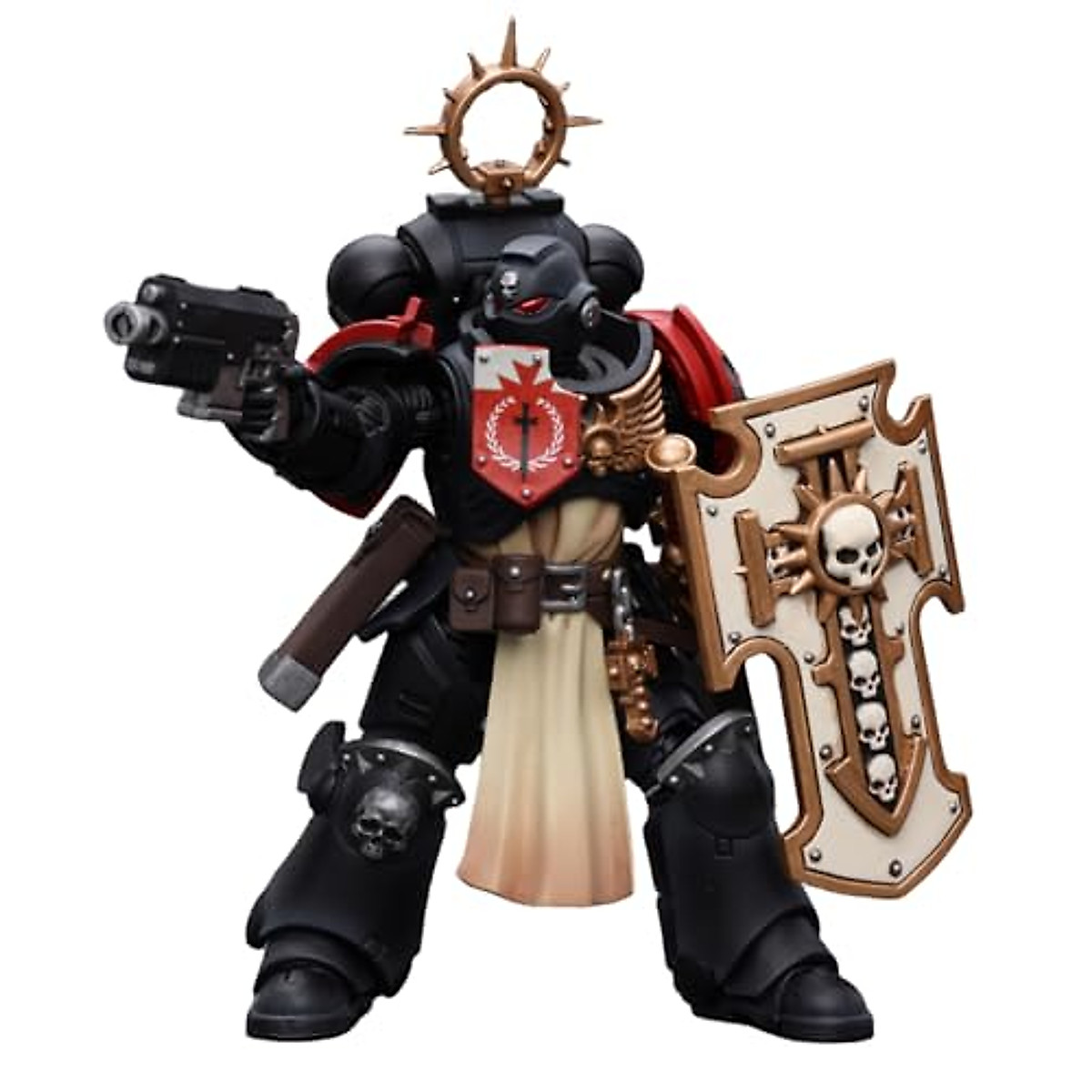 HiPlay JoyToy Warhammer 40K Collectible Figure: Primaris Space Marines Black Templars Bladeguard Veteran 1:18 Scale Action Figures JT2801 (Black Templars JT2801)