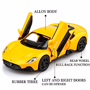 TOKAXI 1/36 Scale Maserati MC20 Diecast Model Car,Pull Back Vehicles Toy Cars,Cars Gifts for Boys Girls