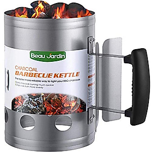 18 Inch Charcoal Grill Bundle Charcoal Chimney Starter for Outdoor Camping Cooking Grill Kit