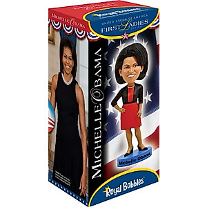 Royal Bobbles Michelle Obama Bobblehead, Premium Polyresin Lifelike Figure, Unique Serial Number, Exquisite Detail