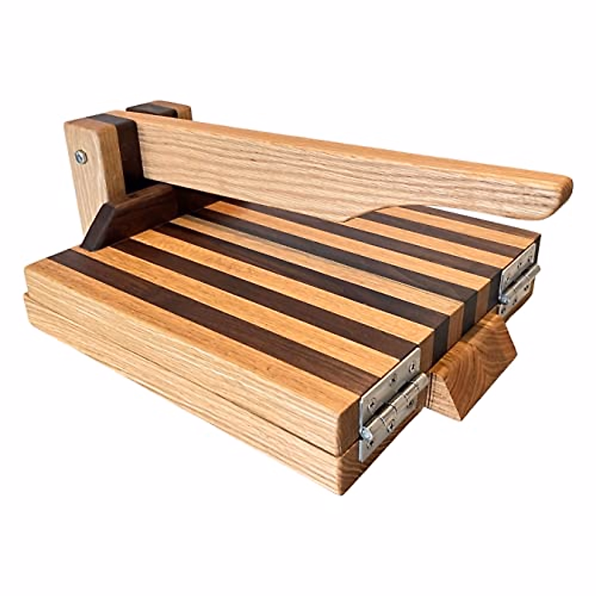 Central Coast Woodworks: Handmade Hardwood Tortilla Press in Red Oak and Walnut - 11.5 inch