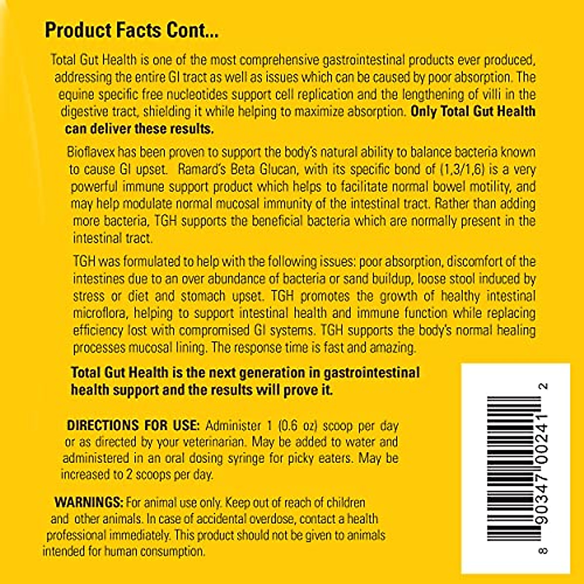 Ramard Total Gut Health Horse Supplement for Digestion, Horse Powder Supplement for Gastrointestinal Health & Total Gut Balance, Equine Feed Powder Horse Gut Health Supplement - 1.12lb, 30-Day Supply