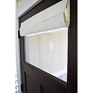 Small Front Door Curtain Washable (25"w x 20"L Bright White)