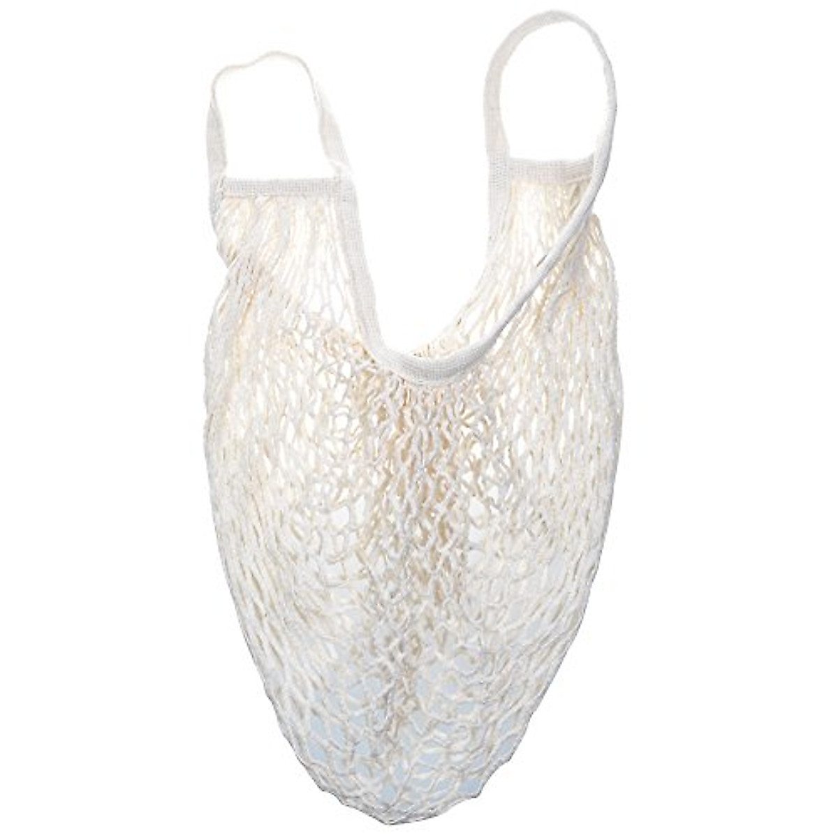STONCEL Pack of 2 Cotton Net Shopping Tote Ecology Market String Bag Organizer (White)