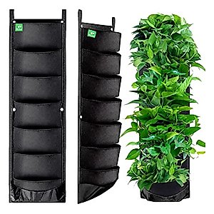 MEIWO Hanging Planters for Indoor Plants New Upgraded 7 Pockets Large Vertical Garden Wall Planter Grow Bags Plant Hanger Garden Balcony Fence Wall Home Decor