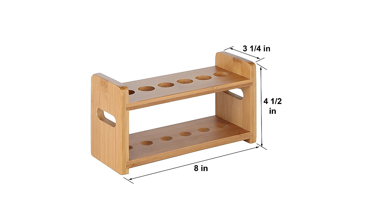 Lily's Home Bamboo Test Tube Holder for Shots & Spices