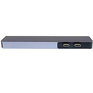 7 in1 Dual USB C Hub USB 3.1 Adapter Dock SD Card Reader 4K HDMI For MacBook Pro Grey