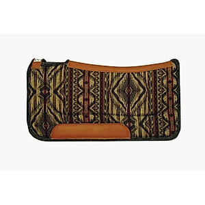 Diamond Wool Contoured Felt Ranch Western Saddle Pad for Horses 30x30-1" Thickness, Maize