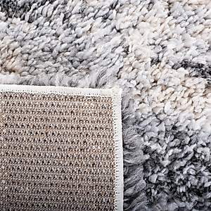 SAFAVIEH Fontana Shag Collection 8' x 10' Grey/Charcoal FNT840F Modern Abstract 2-inch Thick Living Room Dining Bedroom Area Rug