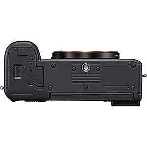 Sony Alpha a7C Compact Mirrorless Camera Bundle with Extra Battery, USB Dual Charger, 2X 64GB SDXC Memory Card, Water Resistant Gadget Bag, Monopod + More