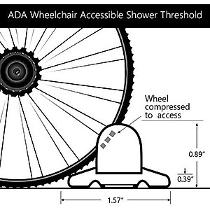 Duzzy 67 Inch Collapsible Shower Threshold Water Dam, Ideal for Wheelchair Accessible, Suitable for Accessibility ADA Handicap Showers