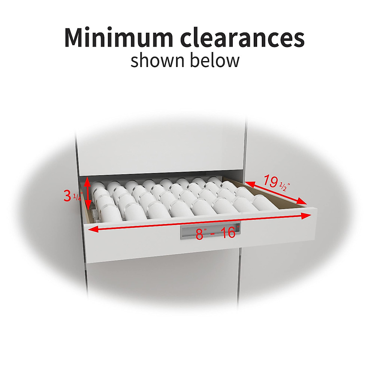 Dingelex 2 Pack Adjustable Expandable 4 Tier Acrylic Spice Rack Tray Drawer Organizer, Clear Spice Drawer Organizer Insert for Kitchen Cabinets, Expands 8’’ to 16’’
