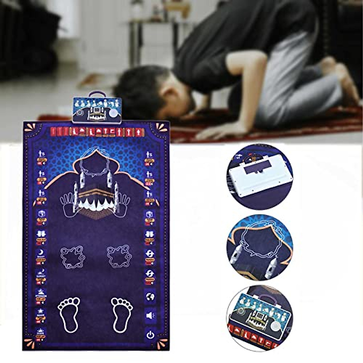 jiaohaowei Interactive Smart Prayer Mats for Kids Muslim Soft Islamic Cartoon Prayer Mat Muslim Prayer Mat Salah Best Ramadan Gift for Boys Girls