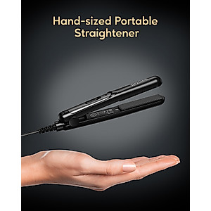 Wavytalk Mini Flat Iron 0.7 Inch Ceramic Mini Hair Straightener, Small Flat Irons for Short Hair, Curls Bangs, Dual Voltage for Travel