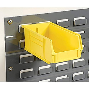 Global Industrial Wall Bin Rack Panel with (32) Yellow Bins, 36x7x19