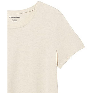 Amazon Essentials Women's Classic-Fit Short-Sleeve Crewneck T-Shirt, Pack of 2, Olive/Oatmeal Heather, X-Large