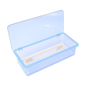 Hemoton Kitchen Utensil Holder Transparent Chopsticks Drain Rack Cutlery Box Spoon Fork Knife Drainer Basket Tableware Silverware Flatware Storage Caddy Organizer Container