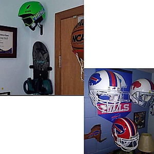 Metal Wall Hooks Helmet Rack – Heavy Duty Wall Mounted Entryway Organizer Hanger for Equestrian Helmet, Motorcycle Helmet，Hats, Caps - Sturdy & Decorative Solution to Storage Or Display - （NO Helmet ）