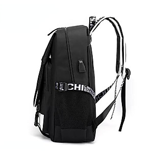 HUIHSVHA Anime Backpack, Large Capacity School Laptop Bag with USB Charging Port, Casual Travel Daypack For Adult Youth