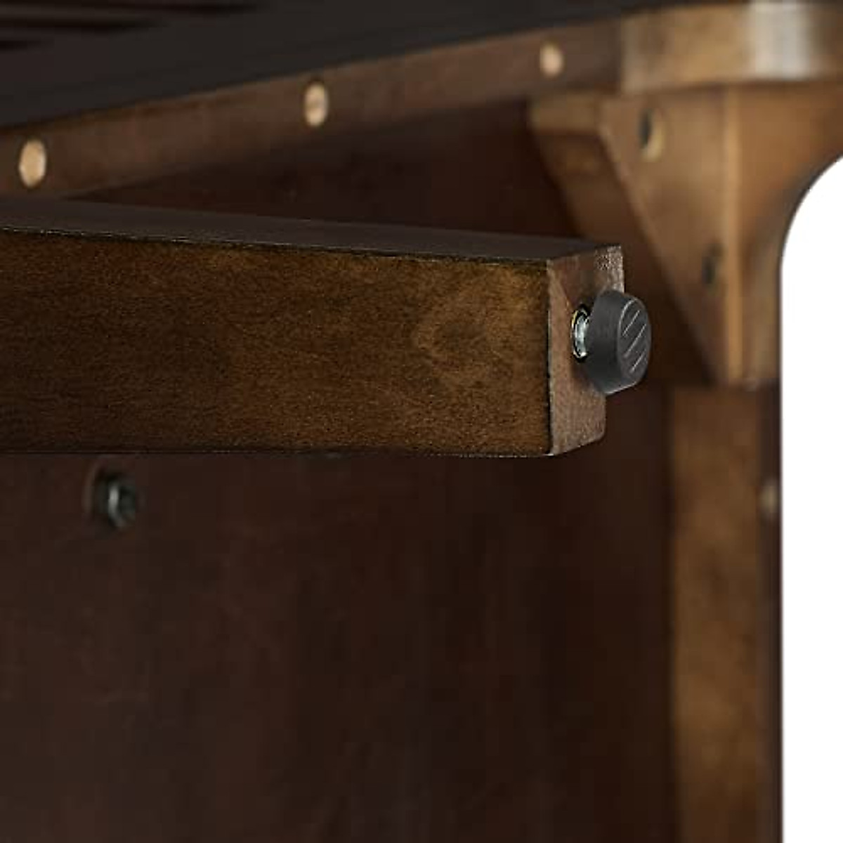 Crosley Furniture Asher Media Console and Record Player Stand with Storage for Vinyl Records, Dark Brown