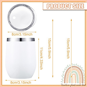 10 Pack Teacher Gifts Mug Bulk Boho Rainbow Wine Tumbler Thank You for Being Awesome Stainless Steel Tumbler with Lids Straws and Brushes Insulated Coffee Tumbler for Woman Teacher Present, 12 oz