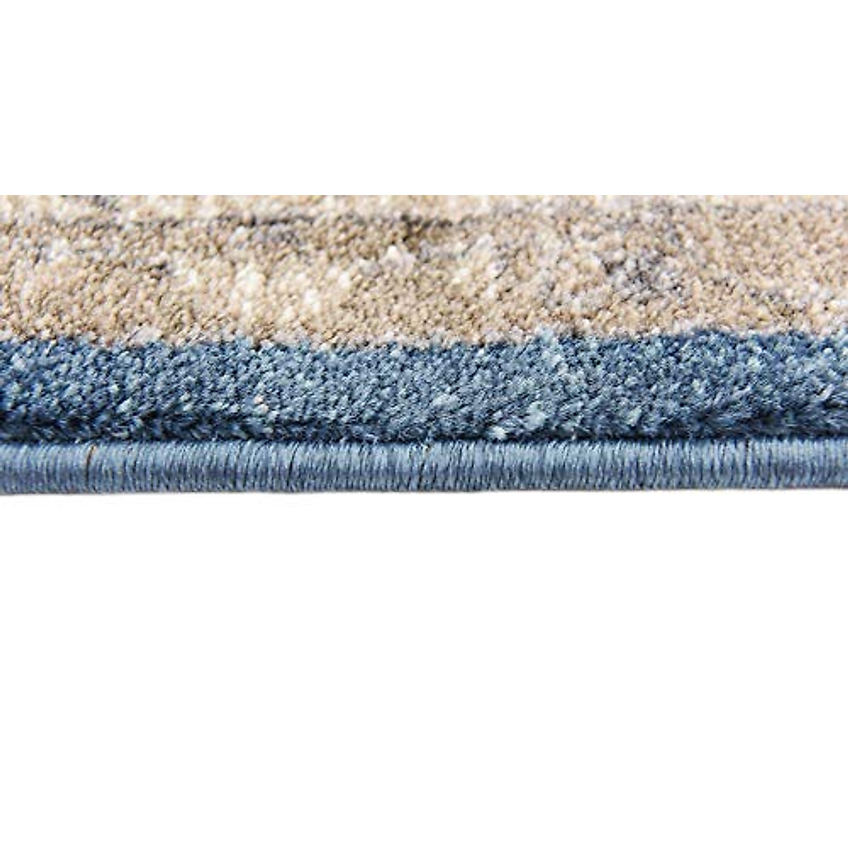 Unique Loom Salzburg Collection Classic Traditional Medallion Design Oriental Inspired Area Rug, 4' 0" x 4' 0", Blue/Beige