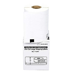 Generic Shipping Labels Compatible w/ Brother DK-1241 (4" x 6"; 151mm*102mm) BPA Free (6 Rolls; 200 Labels per Roll)