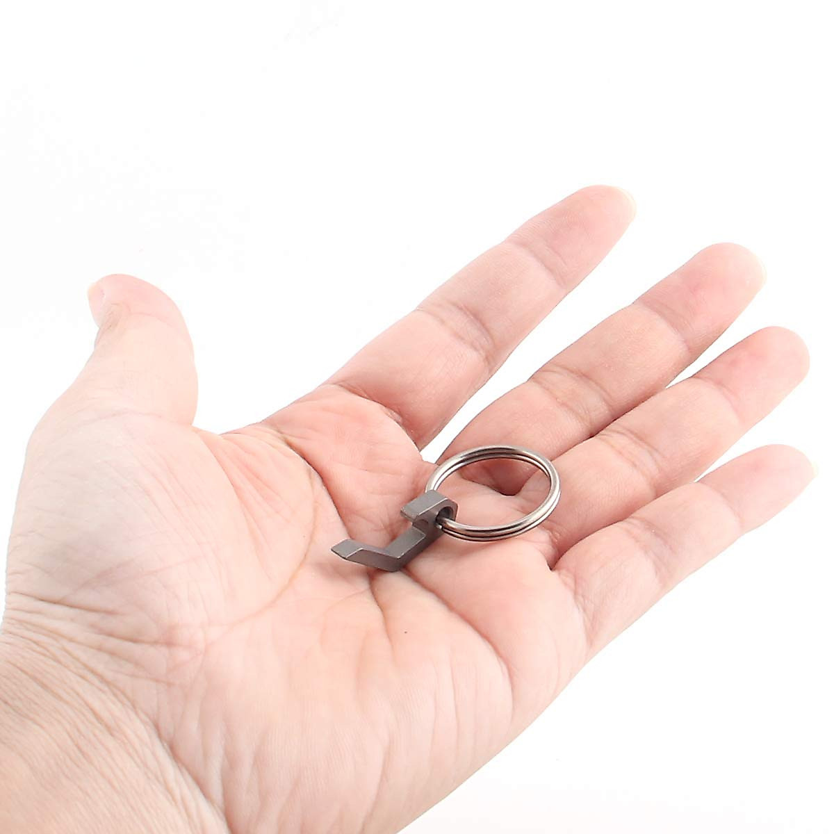 Titanium Keychain Mini Beer Bottle Opener with Stainless Steel Key Rings by Fanycs