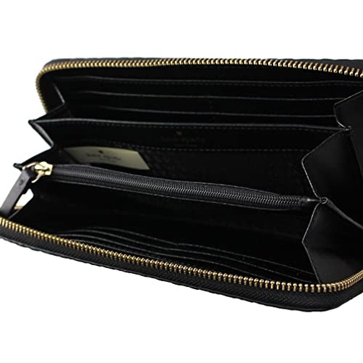 Kate Spade New York Neda Penn Place Embossed Leather Zip Around Continental Wallet Black, Large