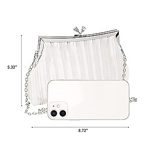 RISNREN Women Small Satin Evening Bags Clutch Purses Bag for Wedding Party Formal Dressy Handbag