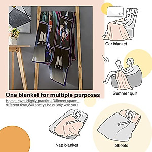Kpop Blankets Soft Warm Blanket Ultra Cozy Plush Lightweight Galaxy-Background Throw Blankets Fans Gifts Merchandise Flannel Fuzzy for Sofa Bed Couch (Kpop 3D Print Blanket, 50" X 40")