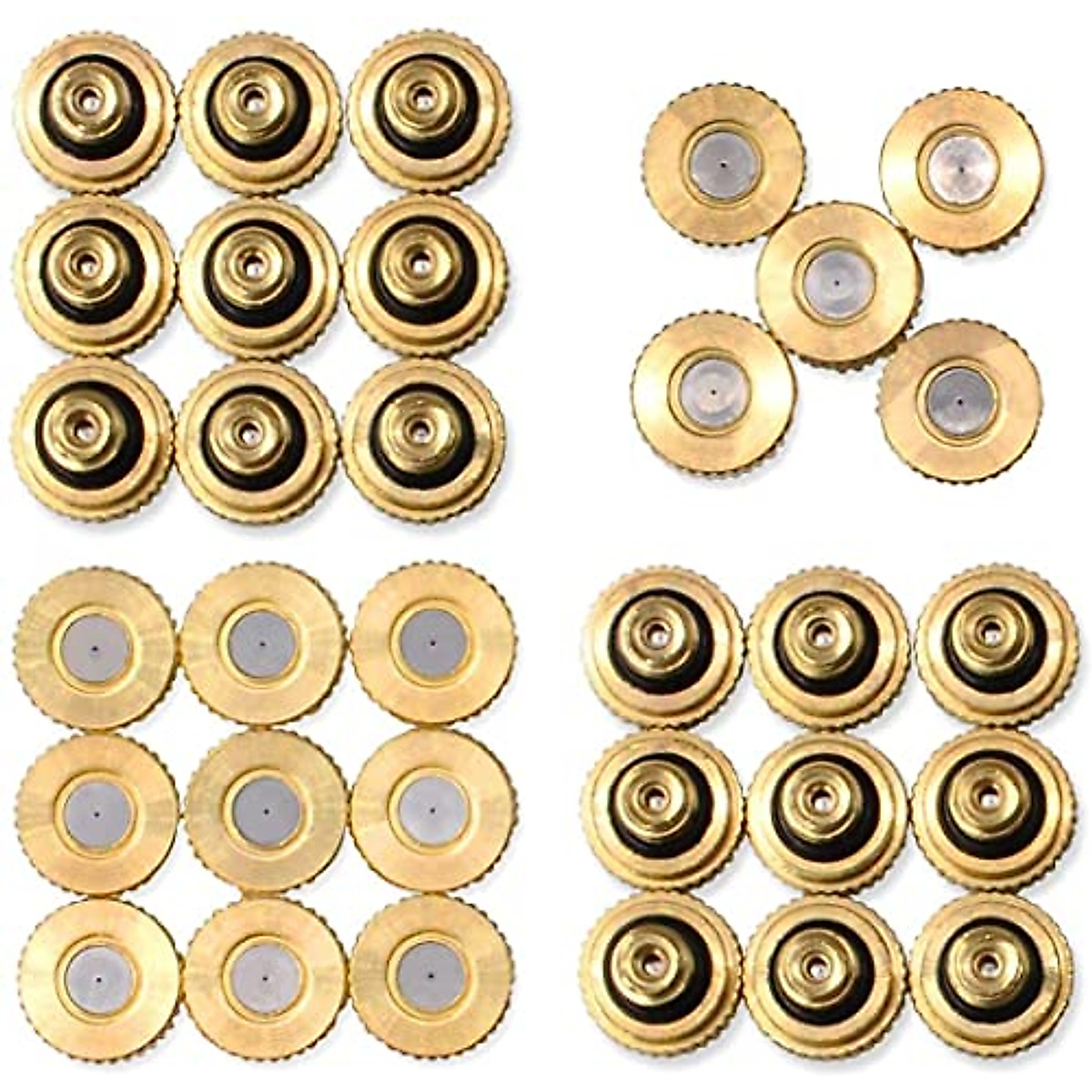 Aootech 32 Pack Brass Misting Nozzles for Outdoor Cooling System, 0.012” Orifice (0.3 mm) 10/24 UNC
