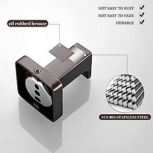 FORBATH Bronze Towel Hooks，Bathrooms Coat Hooks Wall Mounted，Oil Rubbed Square Wall Hooks Robe Hooks 2 Pieces Stainless Steel Bathroom Accessories