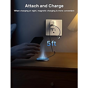 JSAUX Magnetic Wireless Charger 2-Pack Fast Magsafe Charger Compatible with MagSafe Charger, iPhone 15/15plus/15 Pro/15 Pro Max/iPhone 14 Plus/14 Pro Max, iPhone 13 12 Mini Mag Charger Airpods Black