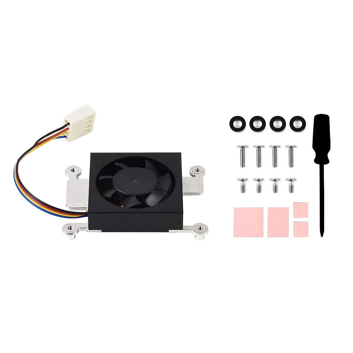 for Compute Module 4 3007 Cooling Fan 5V CPU Cooling Fan Cooler Radiator with Thermal Tapes, Low Noise, PWM Speed Adjustment