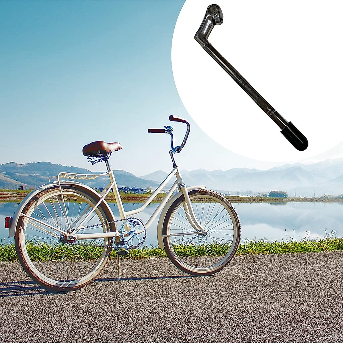 SM SunniMix Lightweight Bicycle Quill Stem Aluminum Alloy Handle Bar 1inch Bike Gooseneck Clamp Stem Riser 25.4mm/22.2mmx300mm Sports Mountain Cycling Parts, Steel 25.4x22.2×300