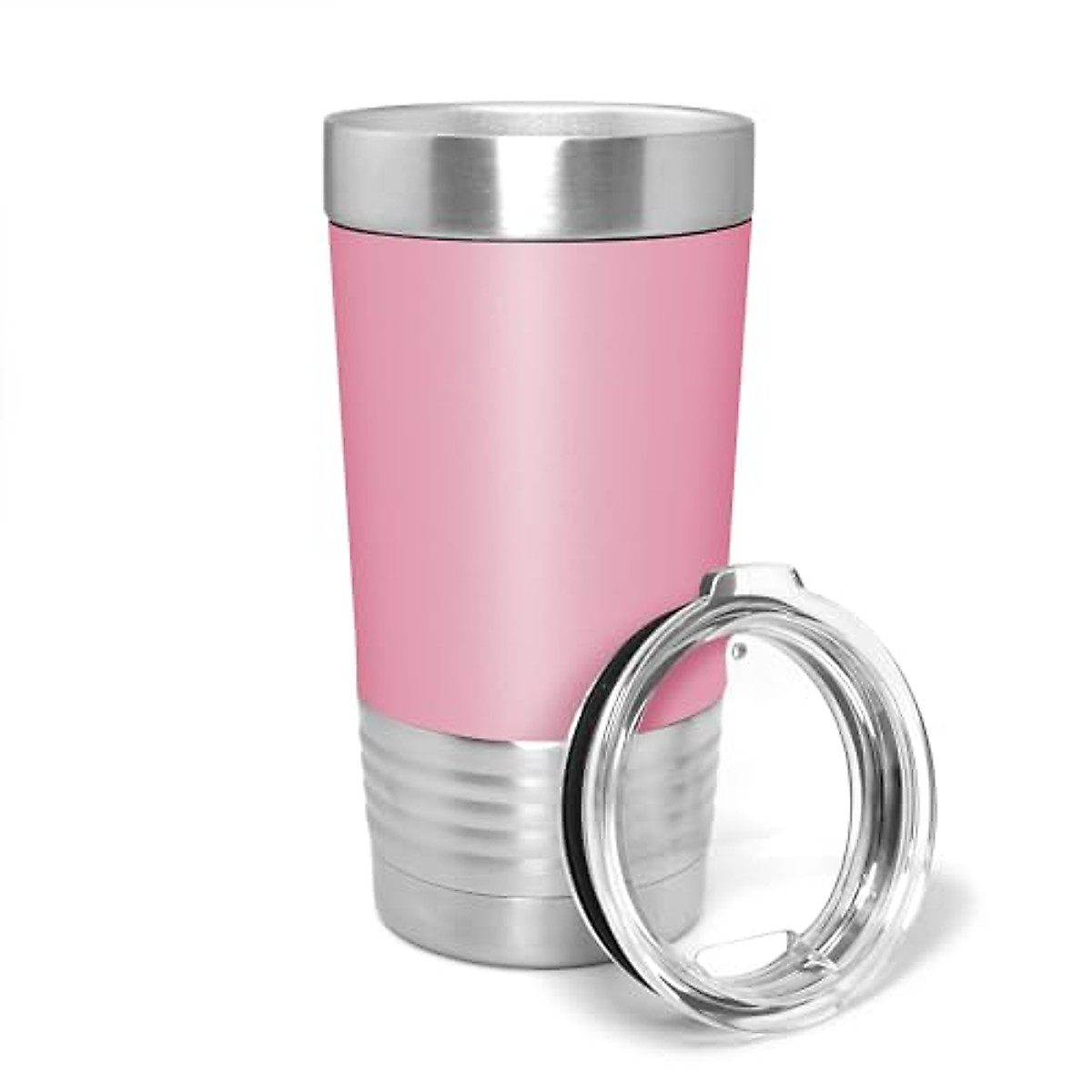 iPick Image for Ford Bronco 20 oz Dual-Wall Insulated Stainless Steel with Pink Silicone Sleeve Travel Tumbler